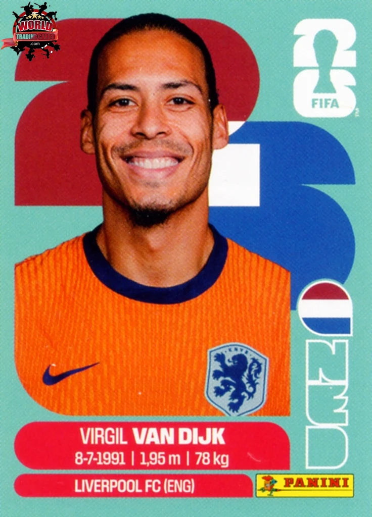 Football Trading Card-Virgil Van Dijk-Netherlands-Panini Fifa World Cup ...