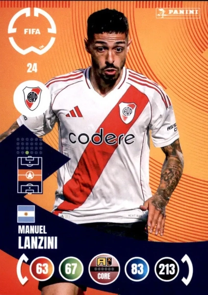 Cromo Trading Card Fútbol-Manuel Lanzini-CA River Plate-Panini Club ...
