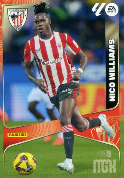 Cromo Trading Card Fútbol- Nico Williams-Athletic Club-Panini ...